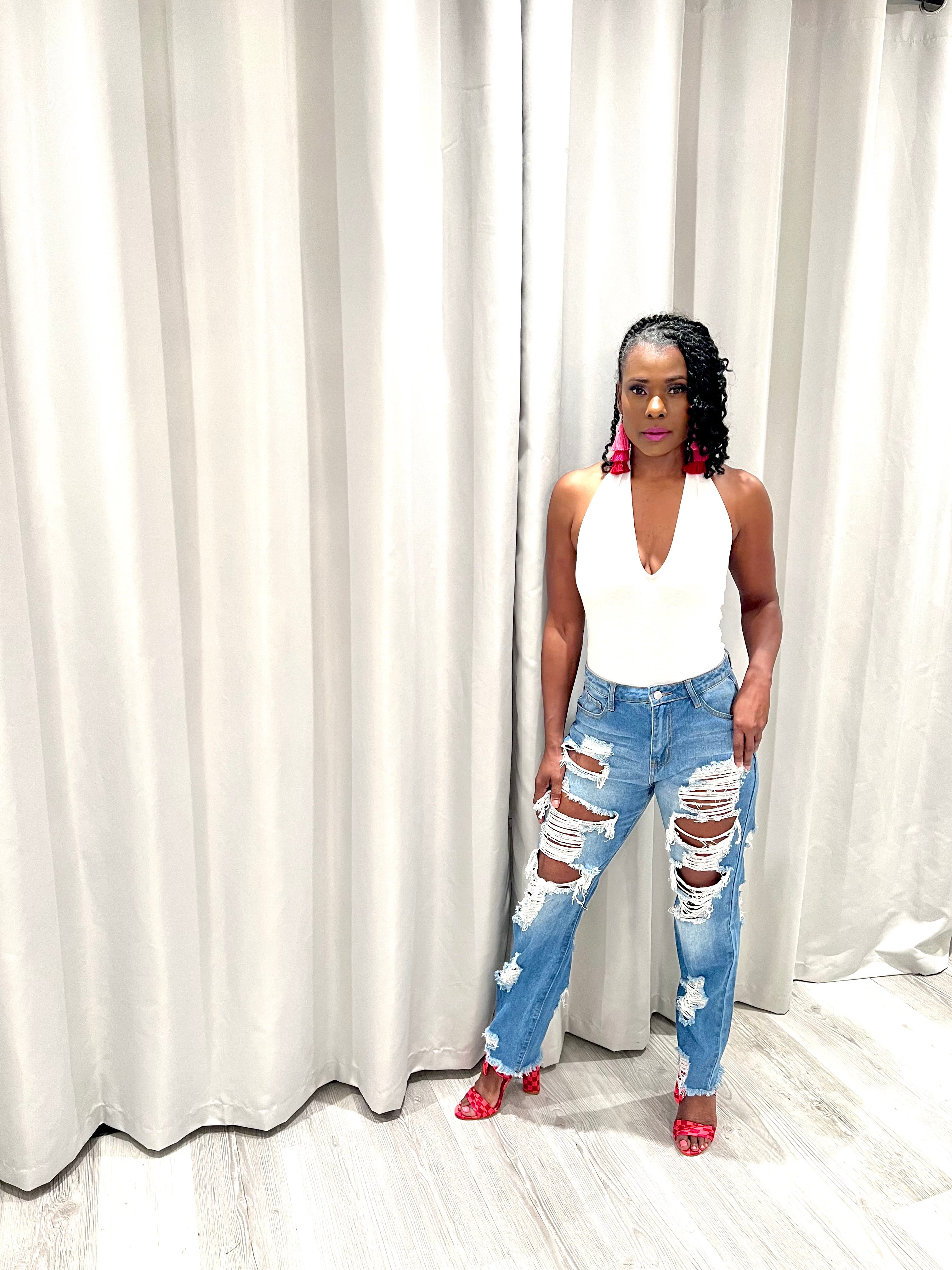 Distressed Savage Hem Jeans | Style on Chic | Online Boutique Atlanta ...